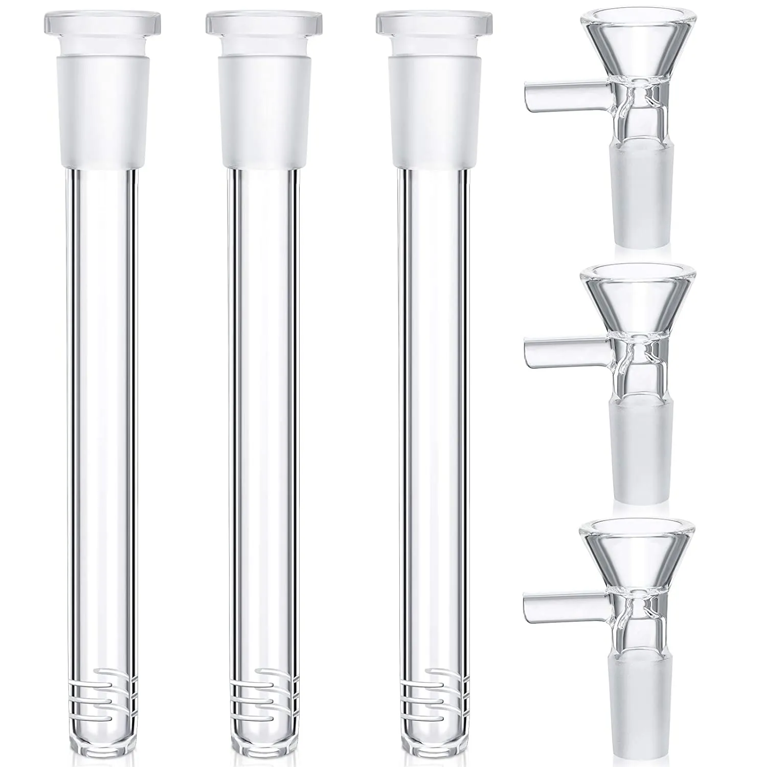 14mm Glass Downstem Bowl Clear Glass Downstem Diffuser Pipe With 14mm ...