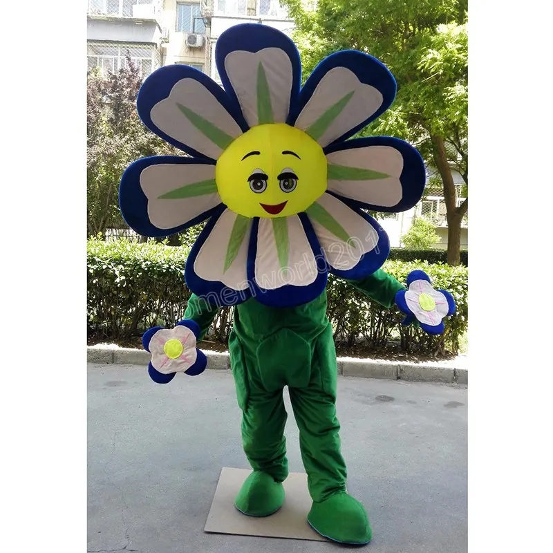 High Quality Blue Flower Flower Mascot Costume For Halloween, Christmas ...