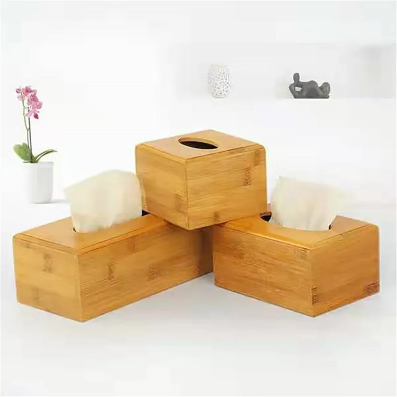 Vintage Bamboo Tissue Box Seat Type Roll Storage Paper Holder for ...