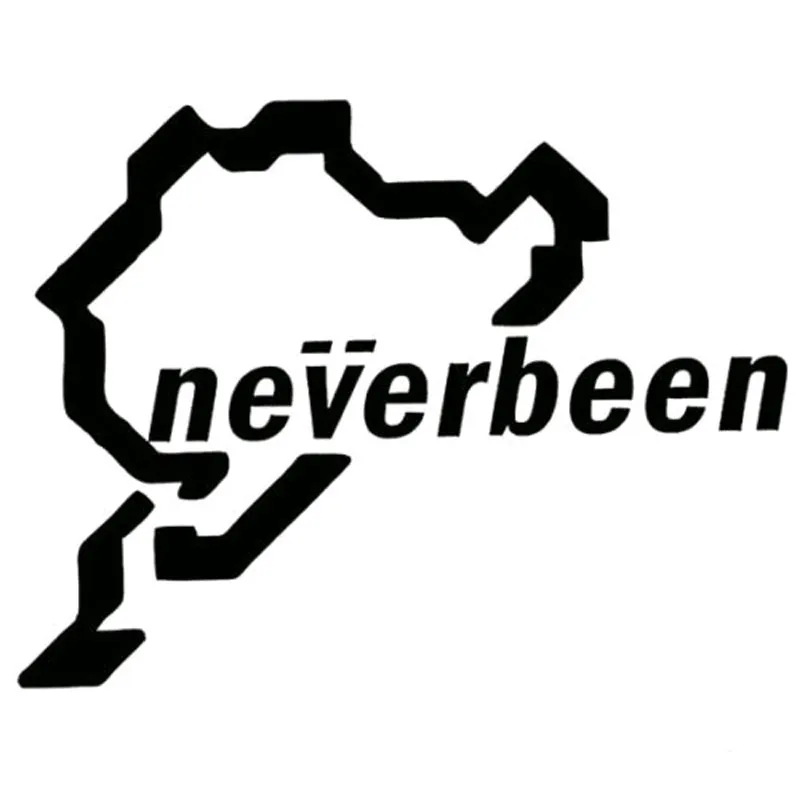 14CM*10.7CM Neverbeen Sticker Decal Vinyl JDM Euro Nurburgring Funny ...