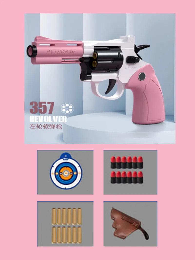 ₩38921에서 어린이 장난감 총 리볼버 Zp5 권총 수동 발사기 블래스터 소프트 글 머리 기사 공압 공압 샷건 피스톨 소년 성인용 생일 선물 Dhgate