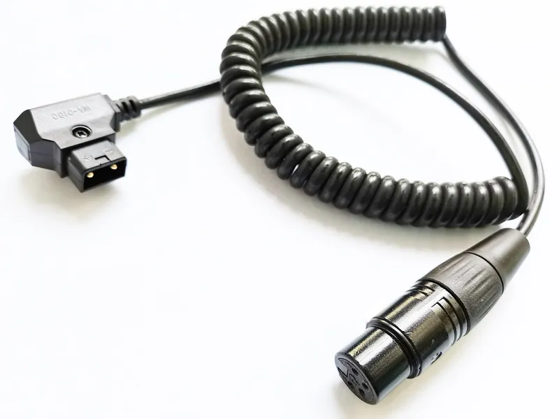 High Quality Coiled D-Tap to 2-Pin Male to XLR 4-Pin Female Cable for ...