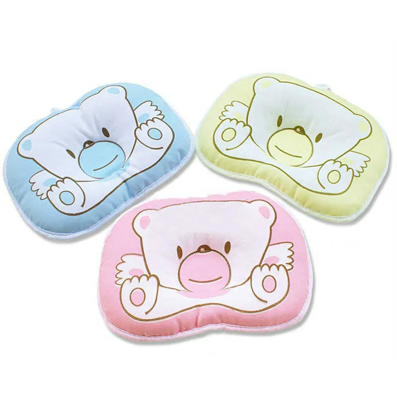 Newborn Head Shape Pillow Oblong Cotton Fiber Infant Positioning Pillow ...
