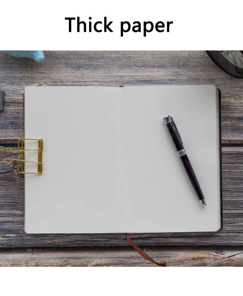 Wholesale Retro Golden Rim Blank Notebook With Super Thick Design ...