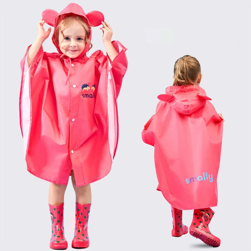 New Childrens Yellow Raincoat For Children Cartoon Kids Girls Rainproof Rain Coat Waterproof ...