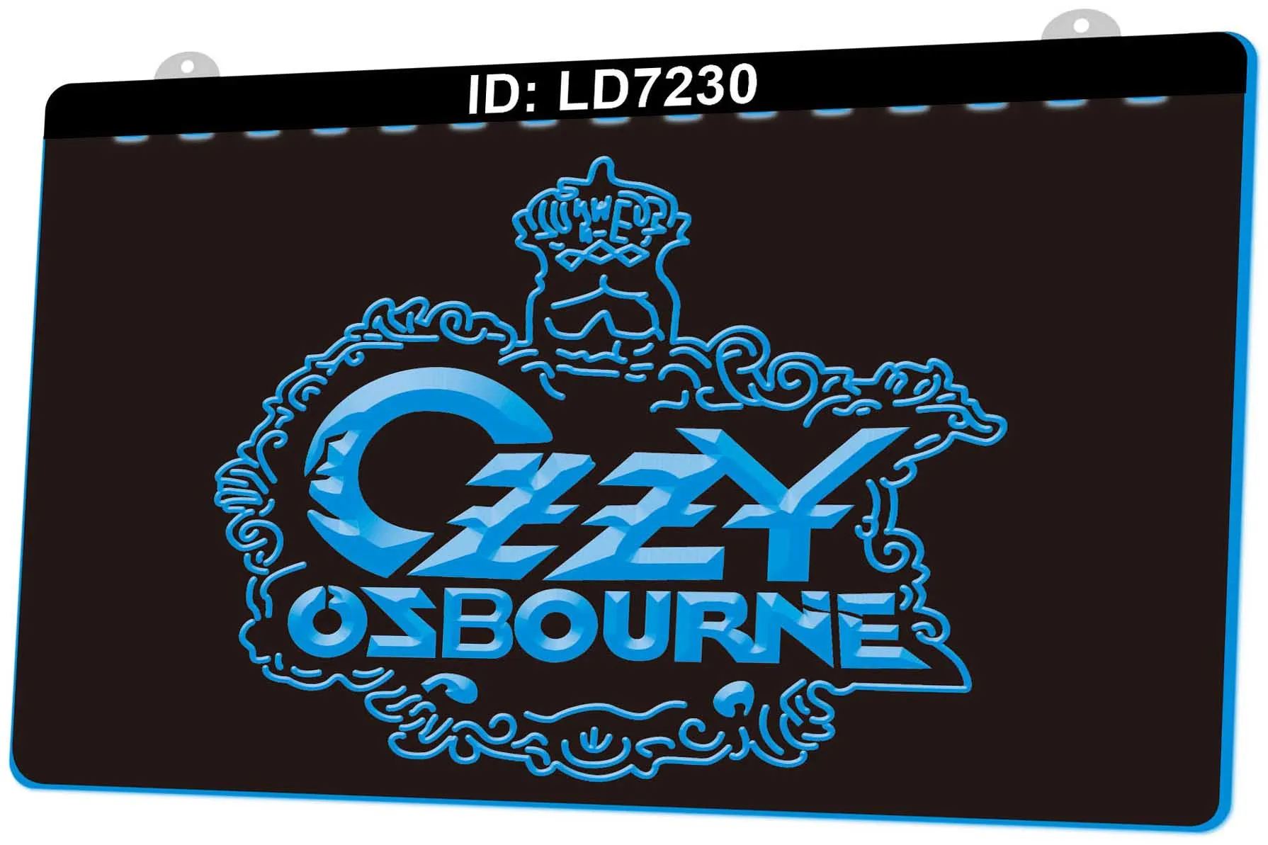 Ozzy Osbourne Music LED Sign - 3D Engraved Night Light, Rock Legend ...