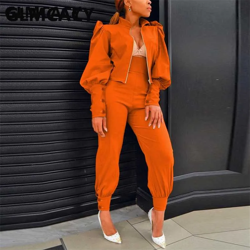 Fall Tracksuit Set For Women Lantern Sleeve Zip Up Fall Jackets Women ...