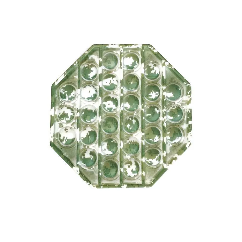 Camouflage Rainbow Fidget Toy Sensory Push Bubble For Stress Relief ...