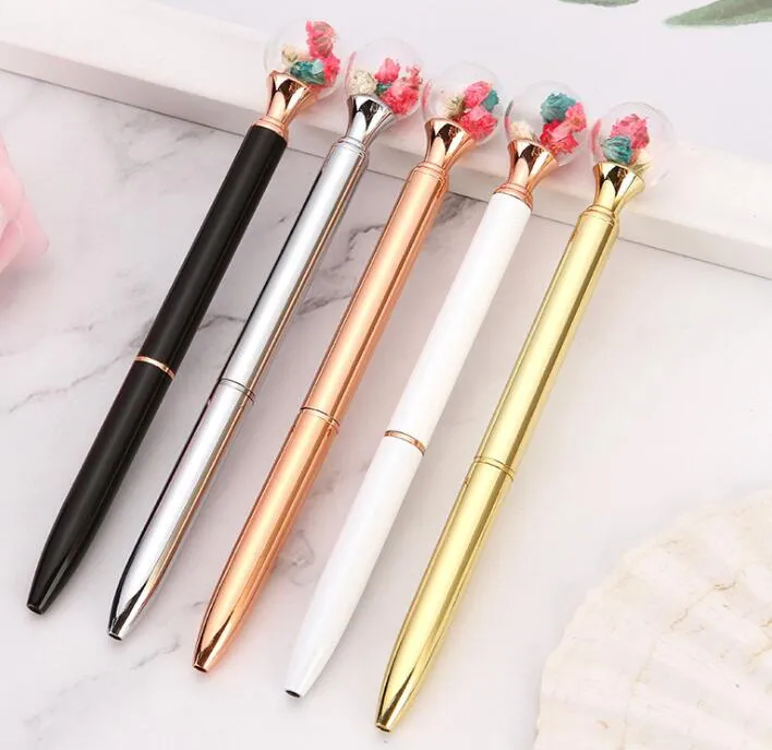 Crystal Pen Rose Top Ballpoint Pen: Elegant Immortal Flower Gift For ...