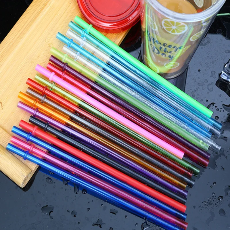 23cm Hard Plastic Drinking Straws for Juice Food Grade AS Material ...
