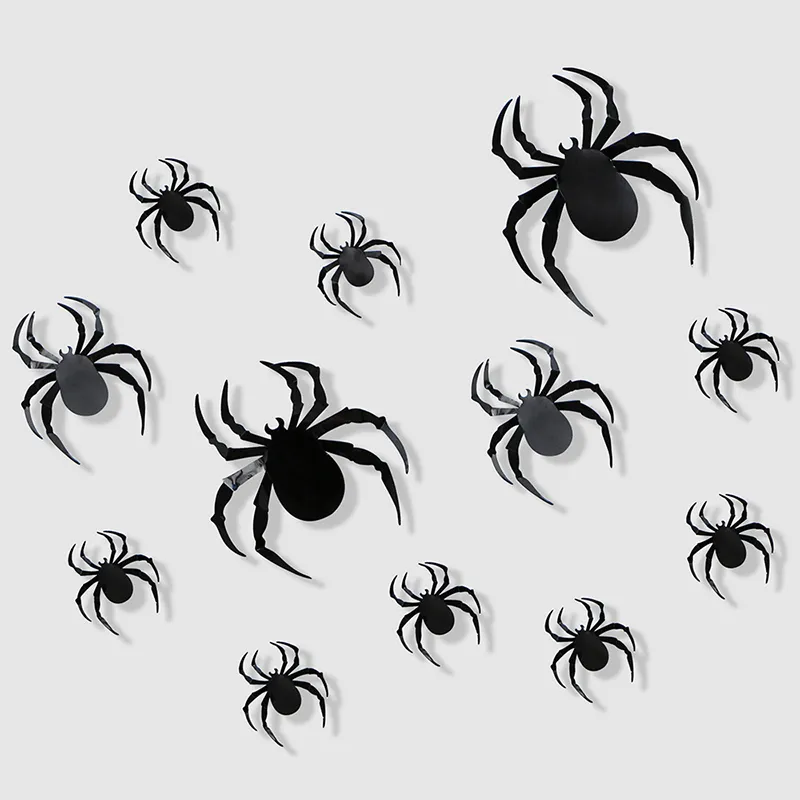 Realistic 3D Spider Stickers Pack For Halloween 2024 Party Supplies ...