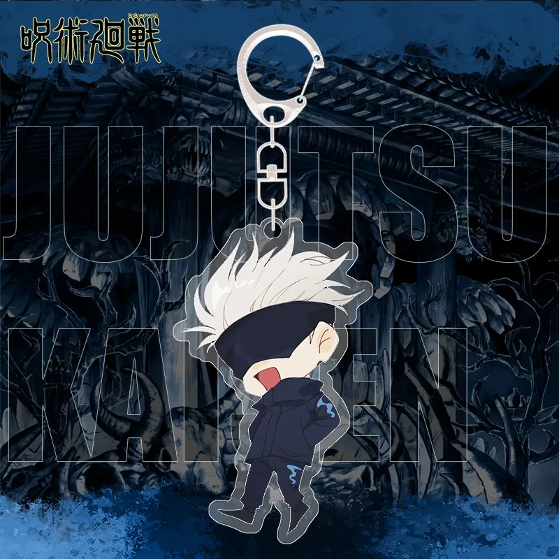 Jujutsu Kaisen Keychain Man Gojo Satoru Keyring Women Pendant Key Ring ...