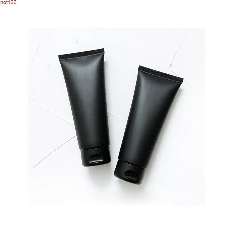 Wholesale 100g Frosting Black Flip Lid Tubes Soft, Refillable Plastic ...