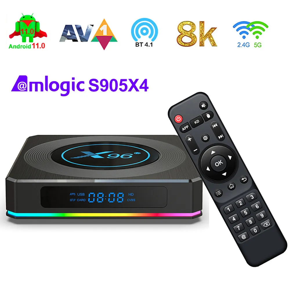X96 X4 Android Smart TV BOX Amlogic S905X4 4GB 32GB 4GB32GB Quad Core 2 ...