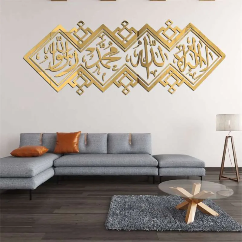 DHgate.com:3D Acrylic Islamic Mirror Wall Stickers for Living Room ...
