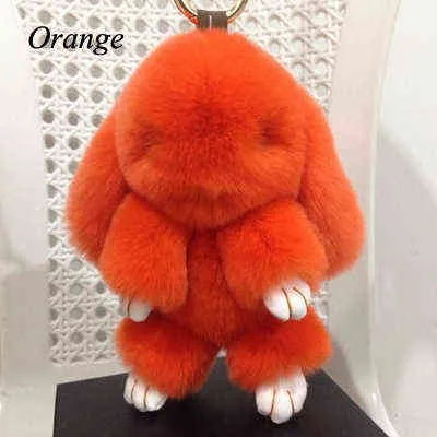 Kawaii Plushies Fluffy Rabbit Keychain: Real Rabbit Fur Doll Plush Toy ...