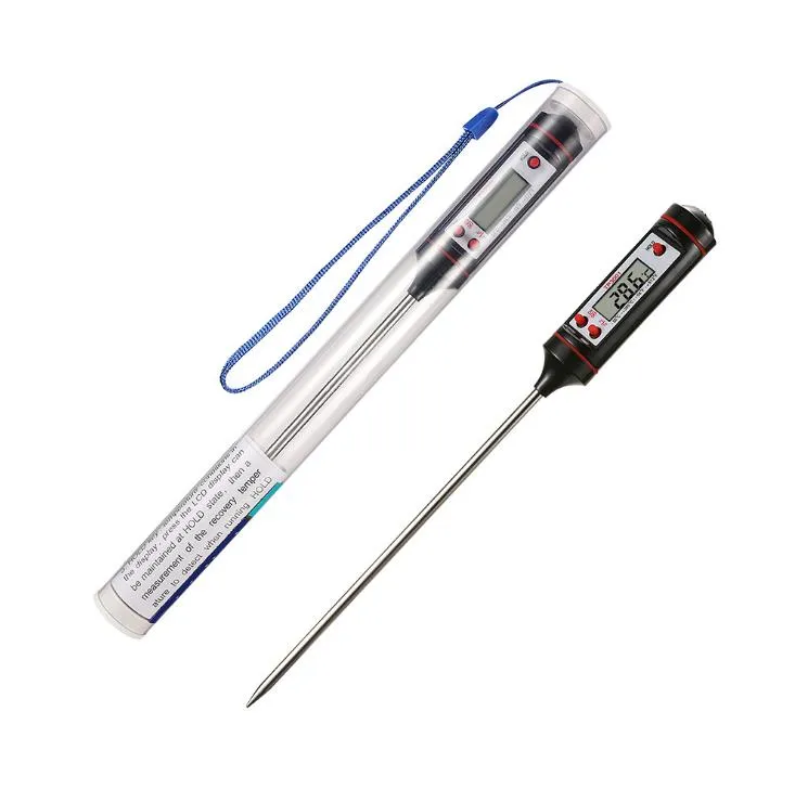 Digital Meat Thermometer: 5.9 Food Grade LCD Probe for BBQ, Kitchen ...