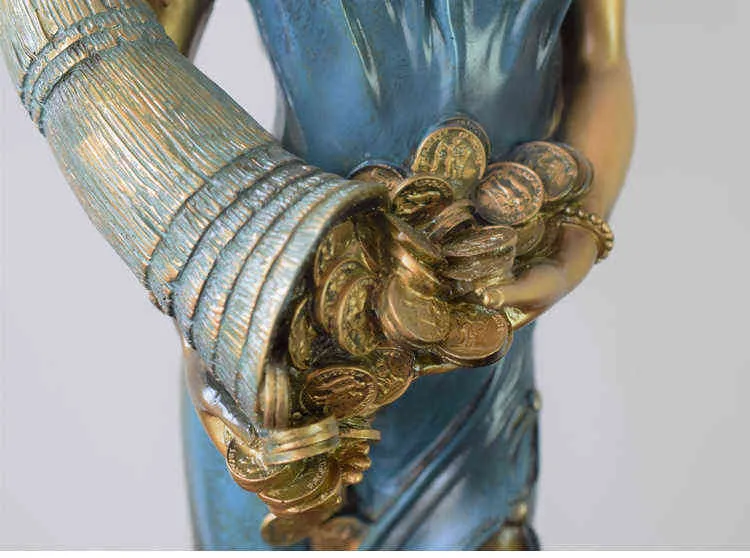 Blindfolded Fortuna Statue Ancient Greek Roman Goddess Of Fortune And ...