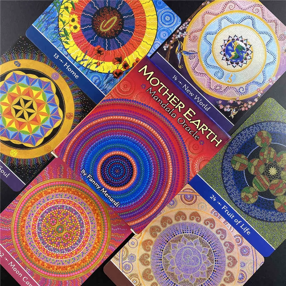 Mother Earth Mandala Oracle Tarot Cards Full English Desk Familiar ...