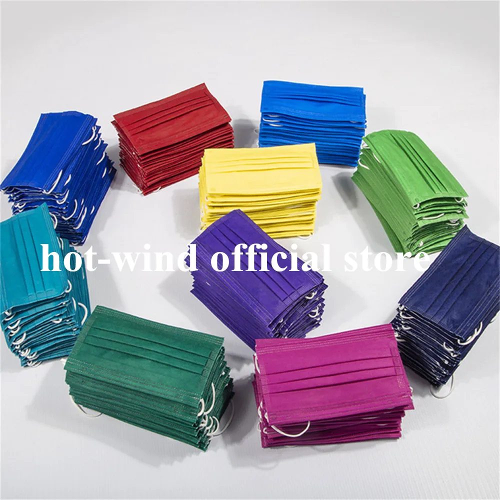 DHgate.com:NEW!!! Multi Colors Disposable Face Mask 3 Layers Dustproof ...