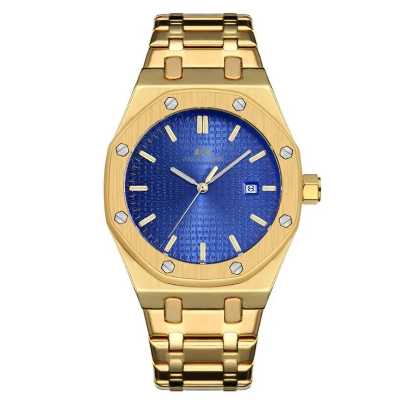 Mens Stainless Steel Rose Gold Quartz Watch Luxury Fashion Mens Stainless Steel Rose Gold Quartz Watch Luxury Fashion