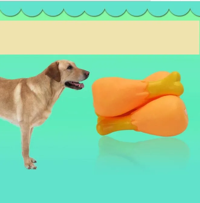 Pet Supplies Rubber Chicken Leg Dog Chew Sound Toy Dogs Cat Interactive ...