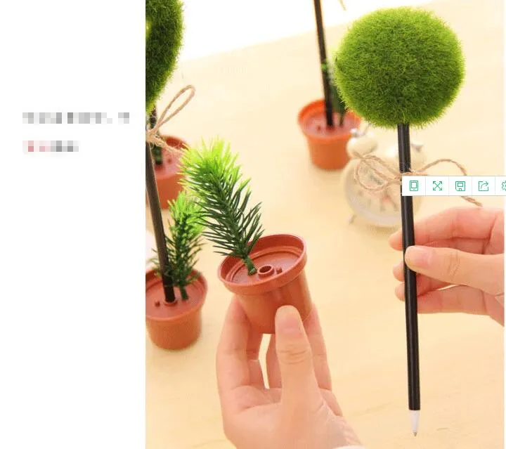 Wholesale Creative Green Plant Ballpoint Pen Ink Perfect Stationery ...