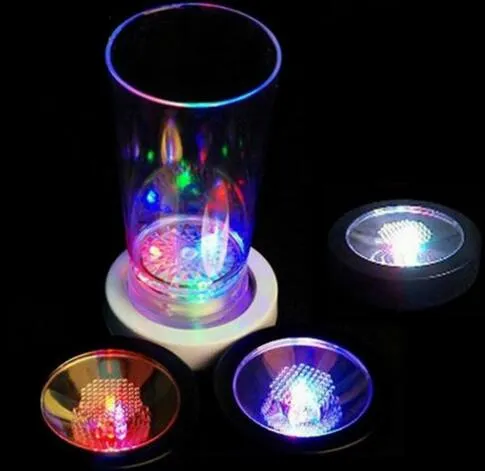 RGB LED Coasters: Chroma Modern Bar Drink Coasters Color Changing Light ...