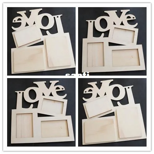 DHgate.com:DIY Wooden Photo Frame, White Base, Hollow Love, Art Decor ...