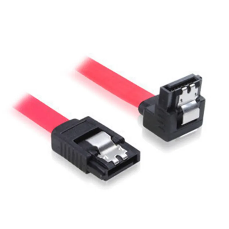 45cm SATA Cable - Right Angle & L-Shape Data Cable, Red Serial ATA HDD ...