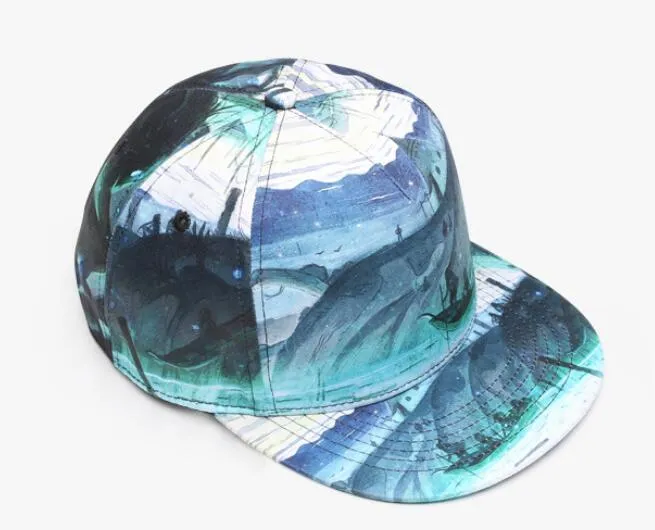 3D Heat Transfer Snapback Caps Hip Hop Cap 3D Thermal Transfer Printing ...