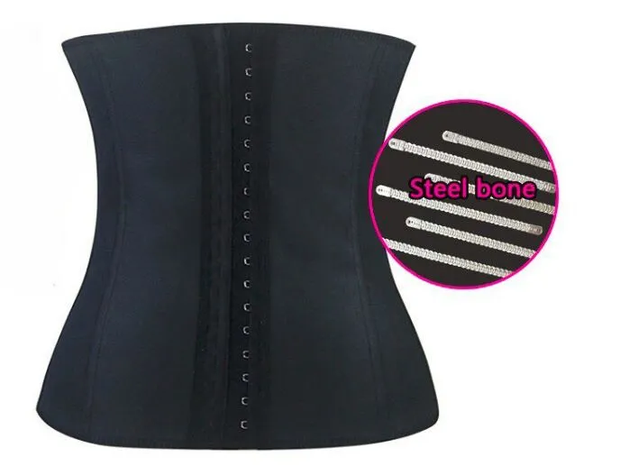 DHgate.com:2024 Steel-Boned Rubber Underbust Waist Trainer Cincher ...
