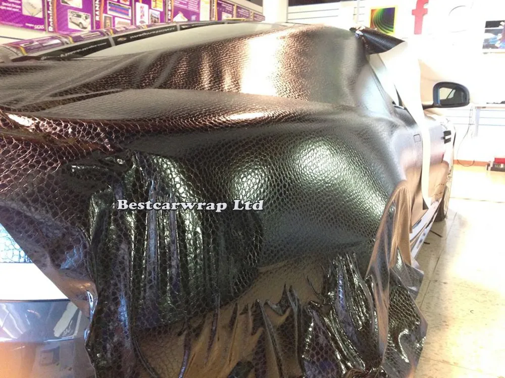 Black Snake Skin Vinyl Wrap Roll 5ft X 100ft Snake Texture Car Wrap ...