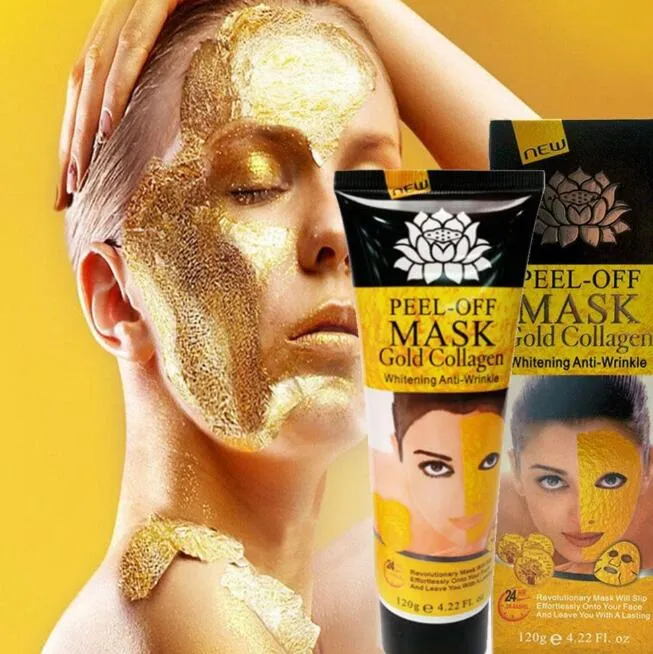 24K Golden Peel Off Facial Mask For 24k Gold Skin Care, Lifting, And ...