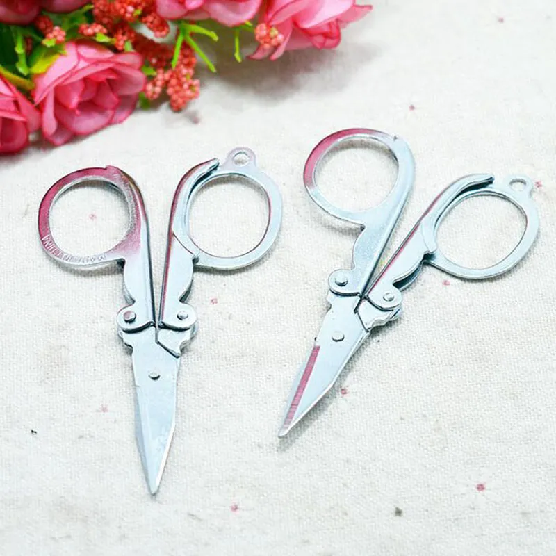 Home Portable Folding Stainless Steel Small Sewing Scissors Mini ...