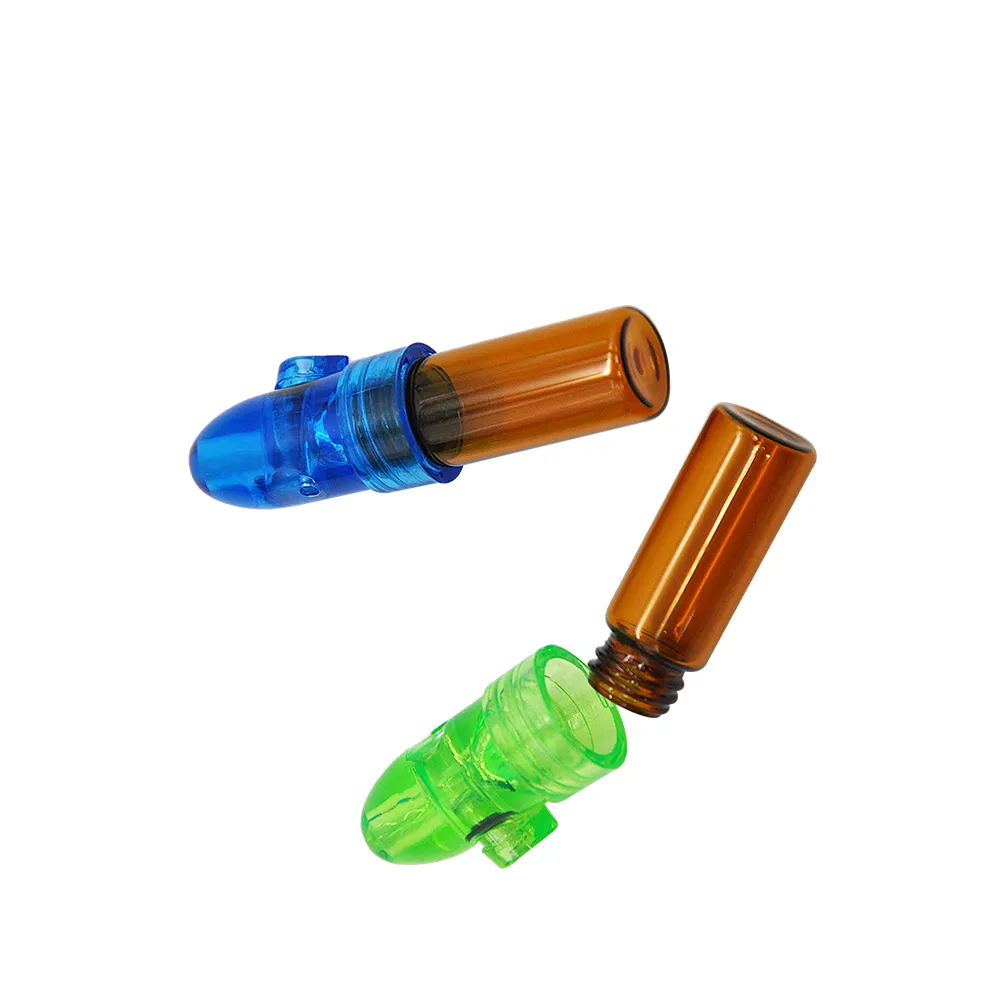 67MM Plastic Snuff Dispenser Bullet Snorter Sniffer Pill Box Nasal Case ...