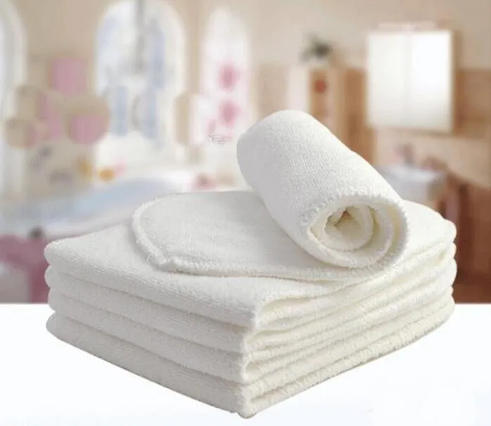 50 Pack Microfiber Cotton Diapers For Babies 2 Layers, Washable ...