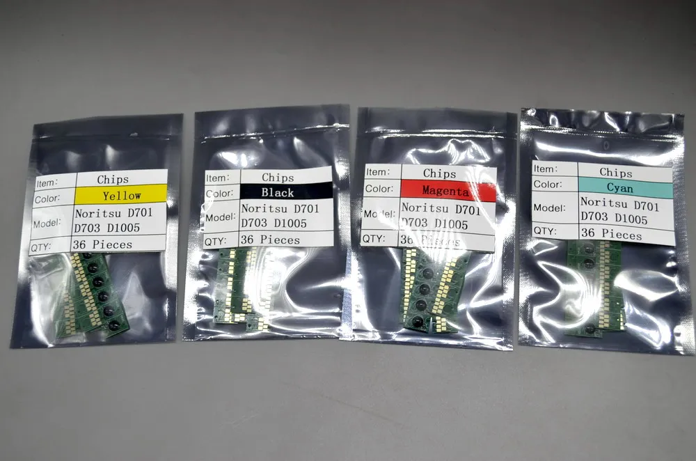 BK, C, M, Y Replacement inkjet chip for Noritsu D1005 D701 D703 Dry ...