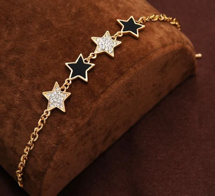 DHgate.com:18k Gold Filled Exquisite Austrian Crystal Flowers Bracelet ...