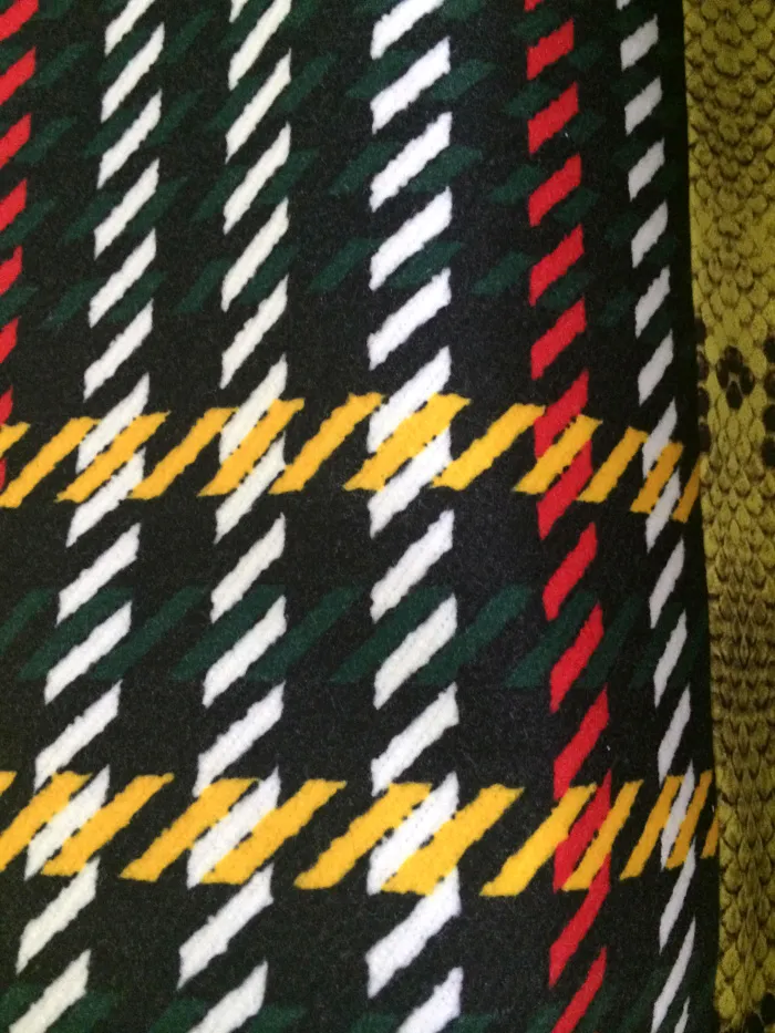 Plaid Gird Print Womens Berghaus Coat With Covered Button Trench ...