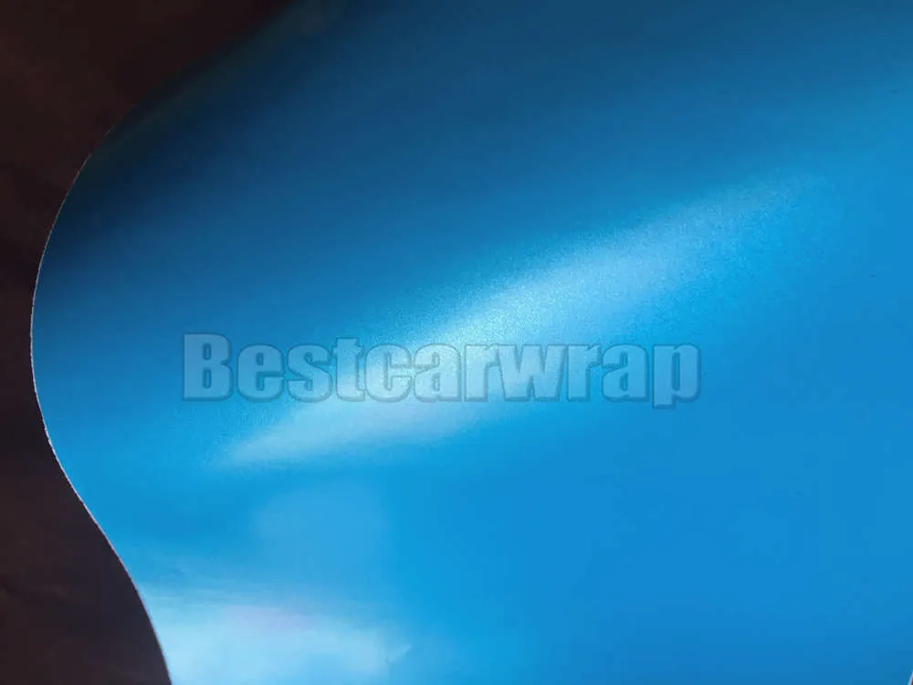 Car Wrap Blue Matte Satin Metallic Vehicle Vinyl Wrap 1.52x20m/Roll 4 ...