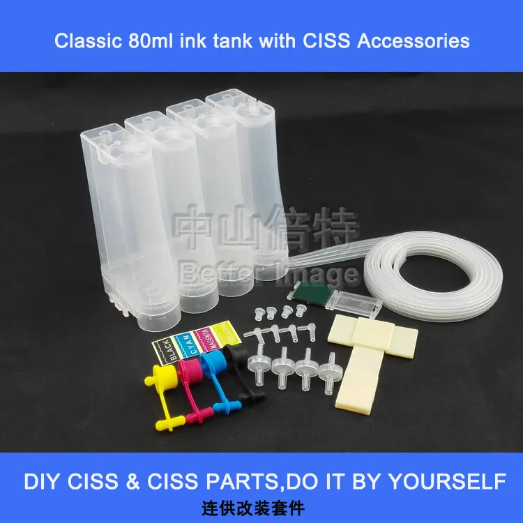 Universal Continuous Ink System CISS Kit Refillable Ink Tank With ...