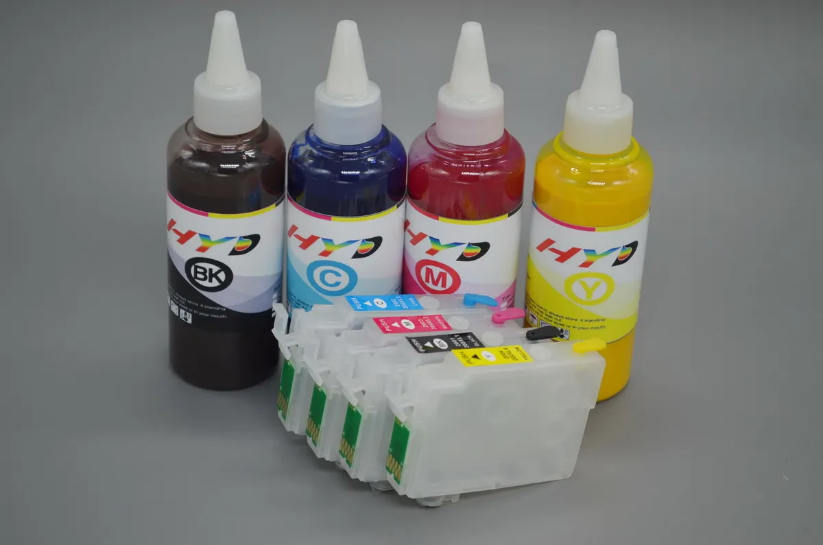 Pigment Printer Ink Kits For Epson XP 200;XP 300;XP 400.WF 2520;WF 2530 ...