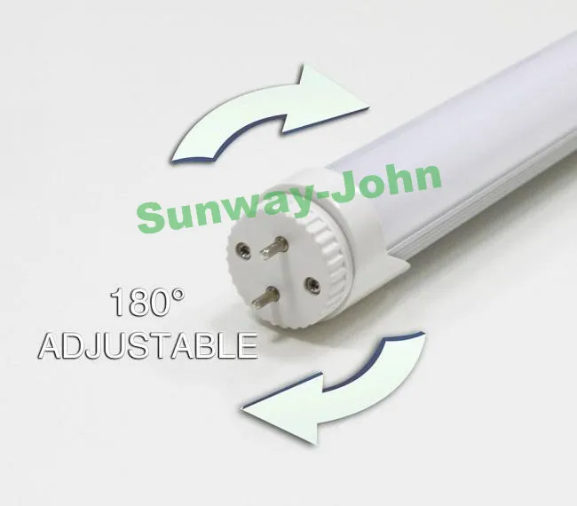 8ft Double Row T8 Rotatable LED Light Wire Tube FA8 G13 R17D 72W AC 85 ...