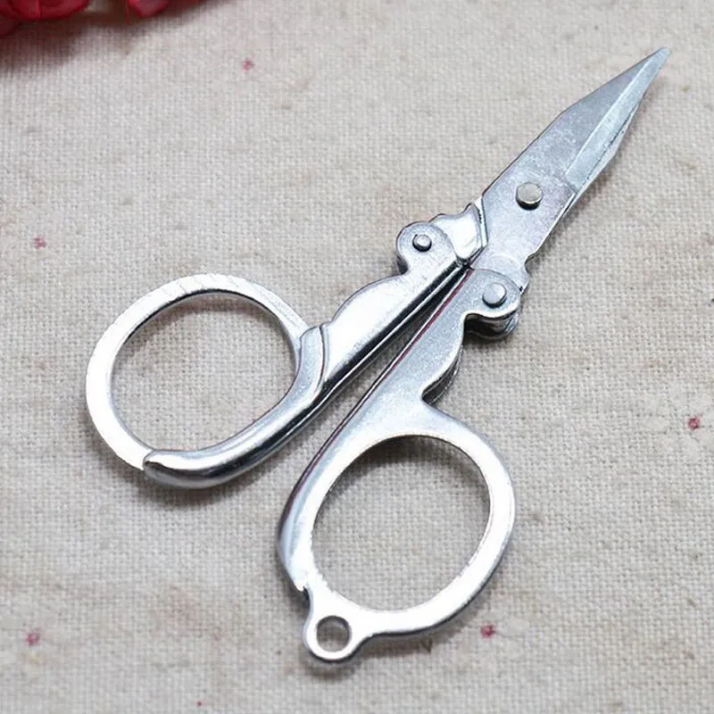 Home Portable Folding Stainless Steel Scissors Mini Folding Scissors ...