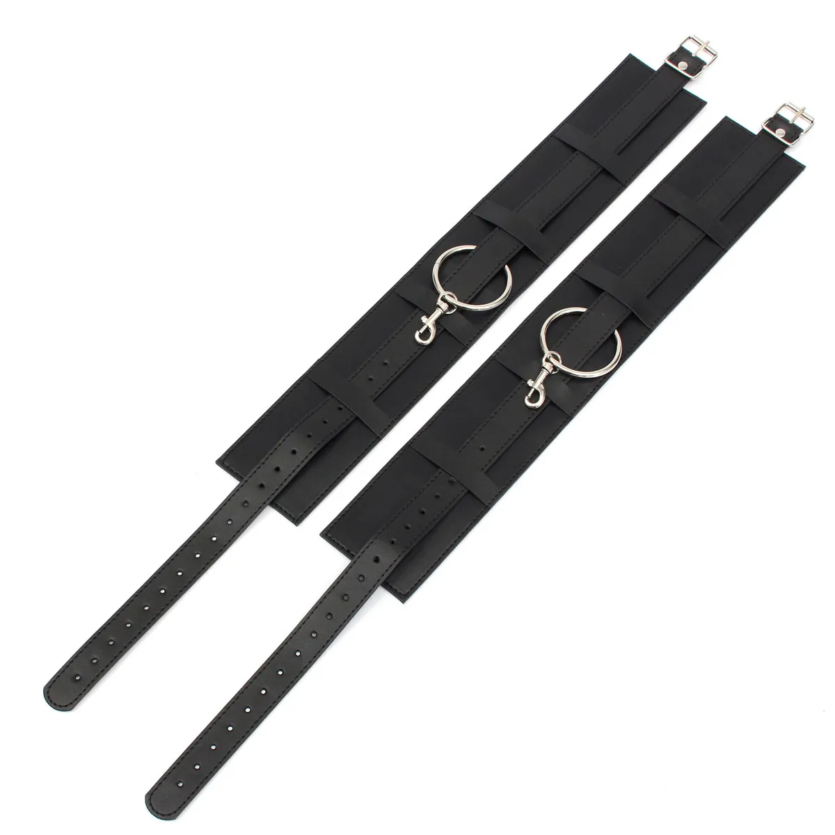 Leather Bondage Harness: Adjustable Leg Restraints With Open Thigh ...