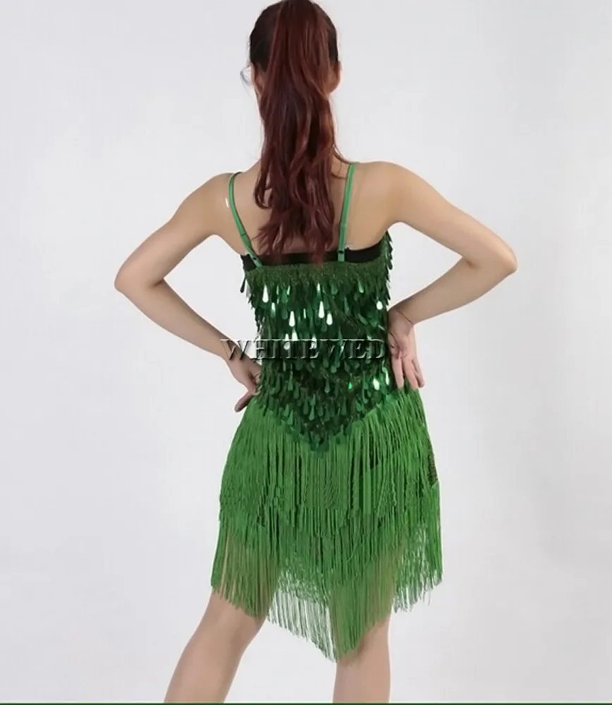 Red Sequin Tassel Flapper Dress For 2024 Gatsby Party, Women's Vintage ...