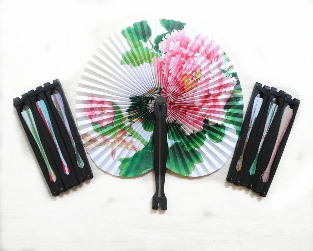 DHgate.com:Small Hand Fans for Wedding, Retro Bun Paper Deco Fans ...