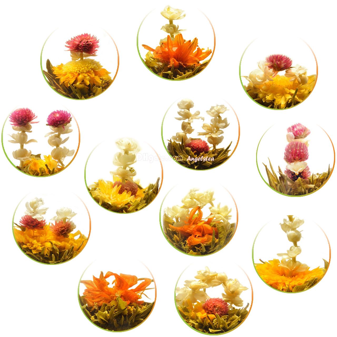 Venta Al Por Mayor 12 Piezas De Tés De Flores Mixtas, Envío Gratis 12 ...