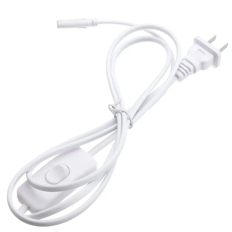 6FT US/EU Plug 3 Prong Power Cord Cable For T8/T5 Integrated LED Tube ...